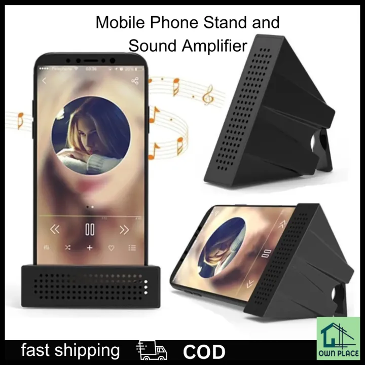 OwnPlace 2 in 1 Mobile Sound Amplifier Phone Stand Audio Speaker ...