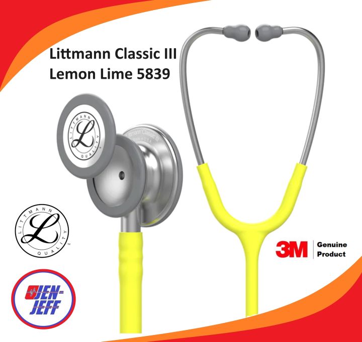 Littmann Classic III Stethoscope Lemon Lime 5839 (AUTHENTIC LITTMANN ...