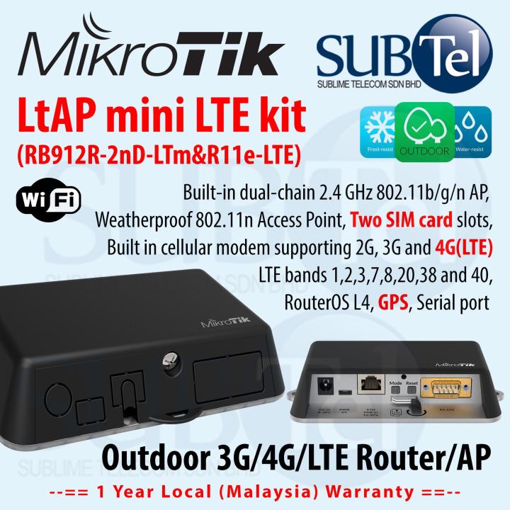 MikroTik LtAP mini LTE kit - Small Weatherproof Wireless AP with ...