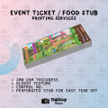 Event Ticket Party Card Food Stubs (PRINTED & PERFORATED TICKETS ...