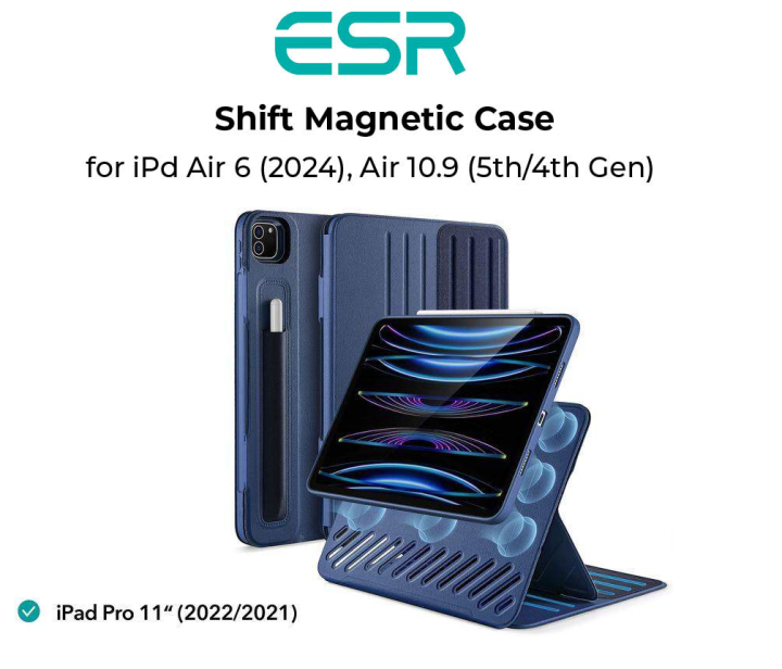 [CASE IPAD ร้อน] สำหรับ iPad Pro ESR 11 2022 2021เคสแบบแม่เหล็ก5ตัวตั้งได้อย่างมั่นคงฝาหลัง ...