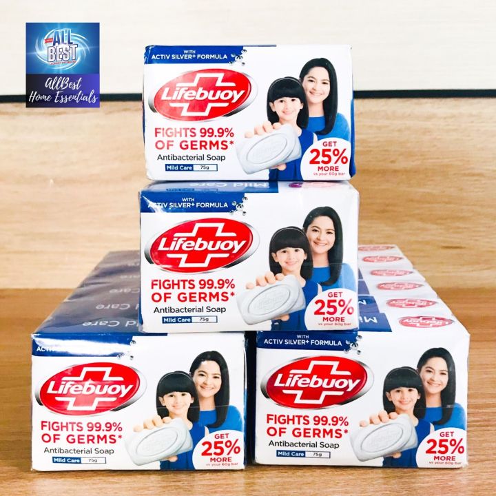 Lifebuoy Anti-bacterial Soap Mild Care 75g (6 ps per pack) | Lazada PH