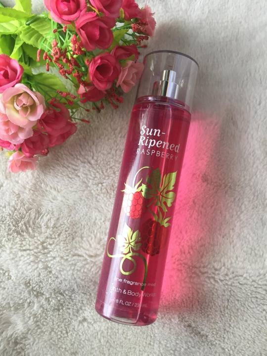 Bath and Body Works SUN RIPENED RASPBERRY Fragrance Mist 236ml (1pc ...