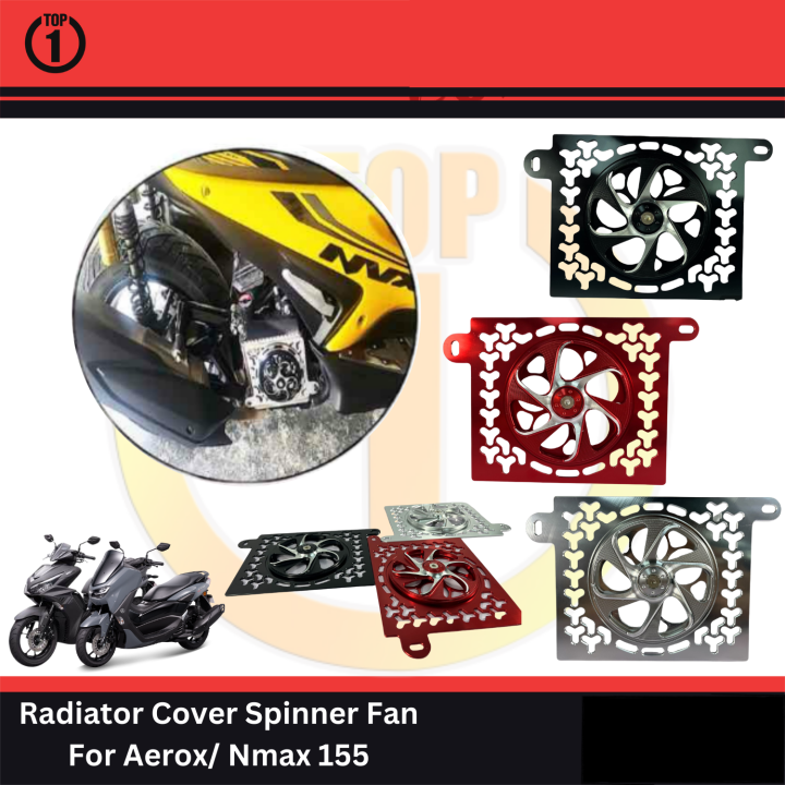 Top1 PH Full CNC Radiator Cover Spinner Fan For Aerox and Nmax 155 ...