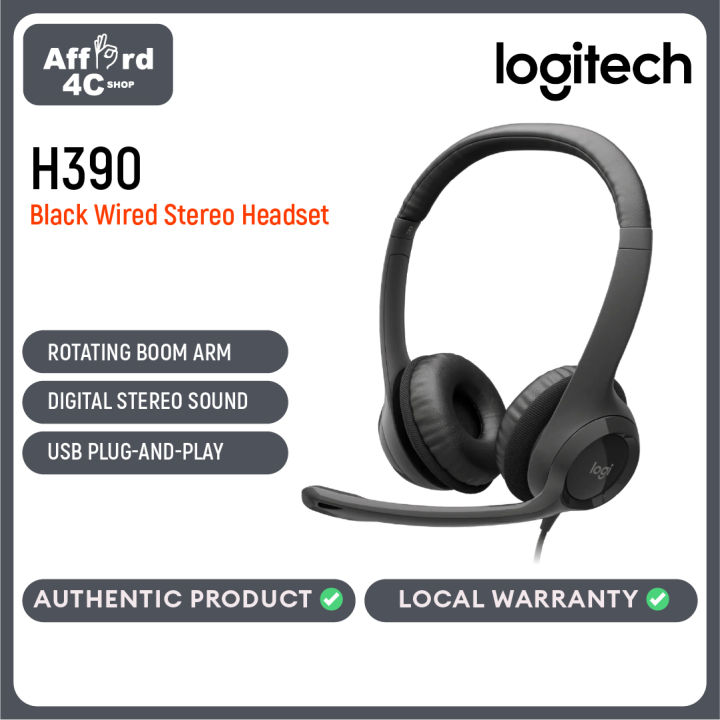 Logitech H390 USB Headset (Black) | Lazada PH