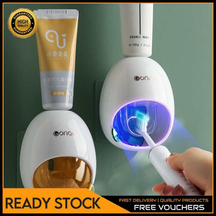 New Wall Mounted Toothpaste Dispenser Automatic Tube Press Squeezer ...