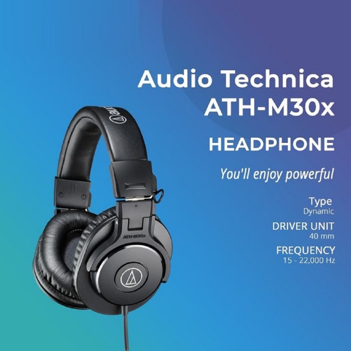 Audio Technica ATH-M30x Professional Monitoring Headphones | Lazada ...