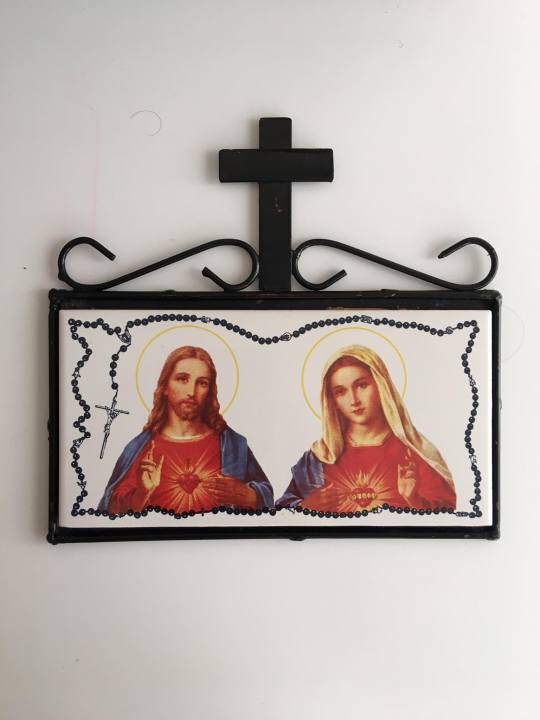 Sacred Heart of Jesus and Immaculate Heart of Mary Wrought Iron Frame ...