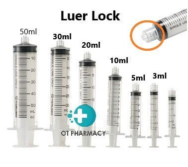 Terumo Syringe LUER LOCK without needle 3ml/5ml/10ml/20ml/50ml 1's | Lazada