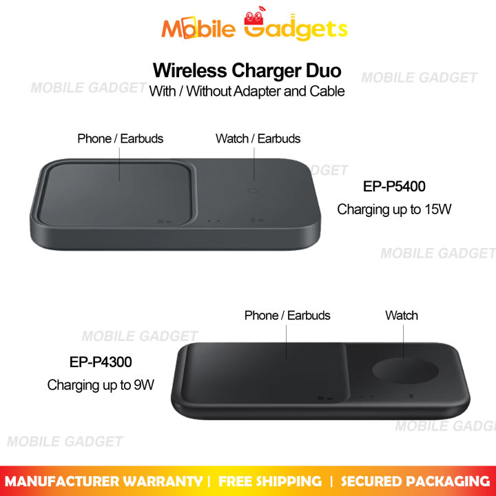 Samsung Wireless Charger Duo 9w 15w Withwithout Adapterandcable Uv 9411