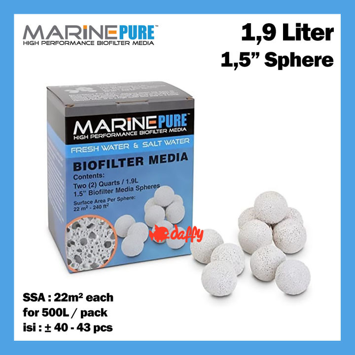 Marine Pure Sphere 1 gallon / 3,8L Original USA media filter biologis ...