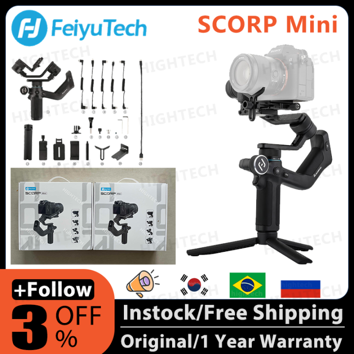FeiyuTech SCORP Mini 3-Axis Handheld All-in-One Gimbal Stabilizer for GoPro Smartphone ...