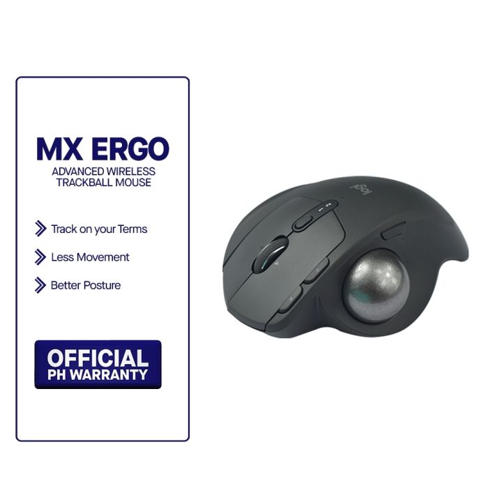 Logitech MX ERGO Advanced Wireless Trackball Mouse | Lazada PH
