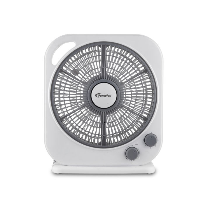 PowerPac, Box Fan with 3-Speed and Timer, Portable Fan, Desk fan ...