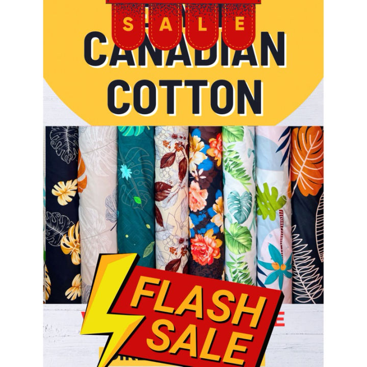PURE CANADIAN COTTON tela per yard FLORALS and LEAVES DESIGN | Lazada PH