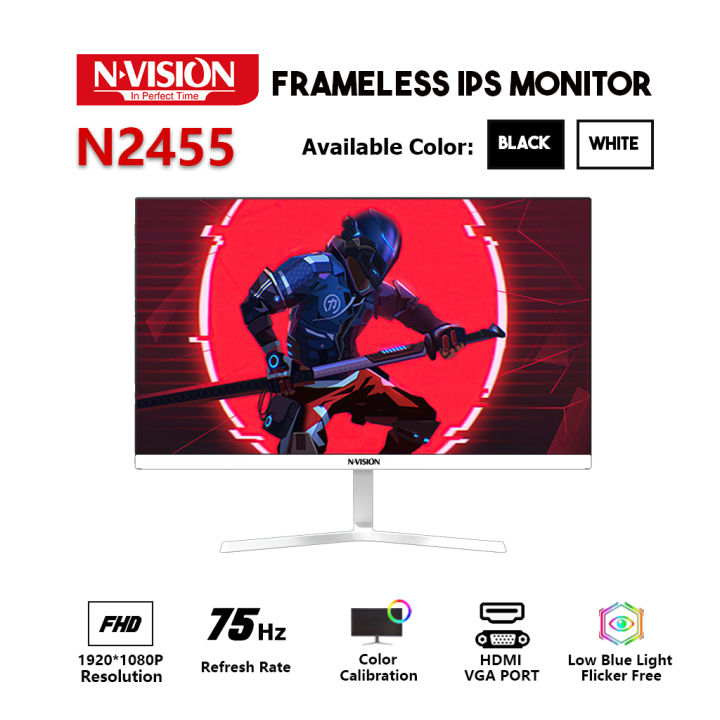 NEW Nvision 22 24 27 Inch IPS Monitor 100Hz Framless Flat FHD Gaming ...