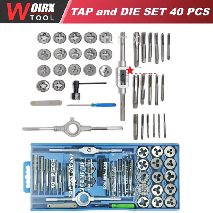 Tap Die Set Alat Senai dan Tap Ulir Drat Mur Baut Alat Senai Set 12 Pcs ...