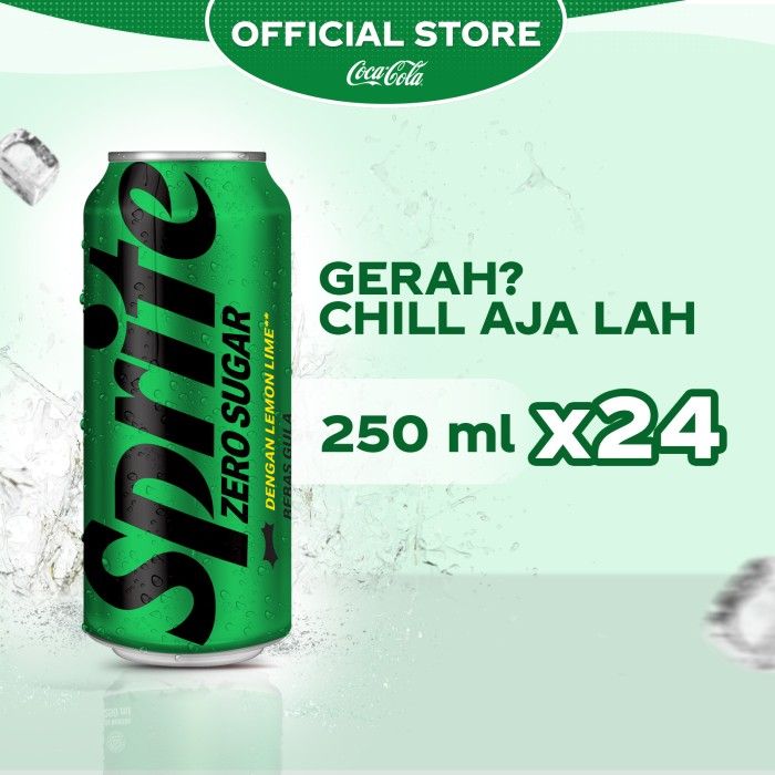 Sprite Zero Lemon Lime Minuman Soda - Kaleng 250ml x 24 pcs | Lazada ...