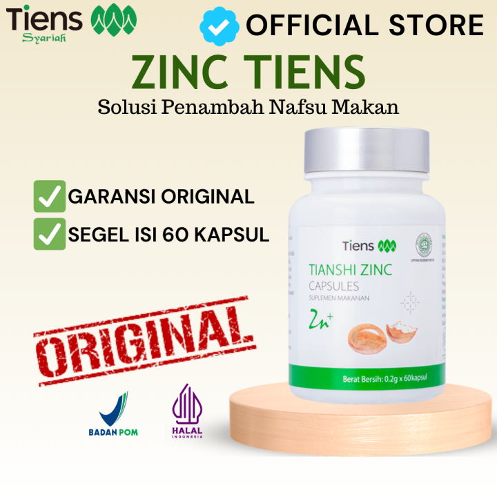 Tianshi Zinc Vitamin Nafsu Makan Untuk Anak & Dewasa 1 Botol 60 Kapsul ...