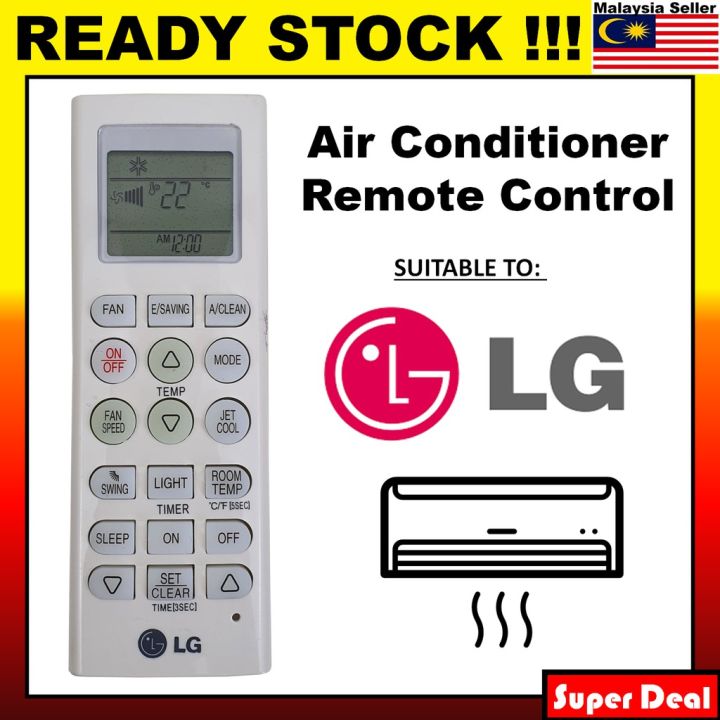 LG Air Cond Aircon Aircond Remote Control Replacement (LG02) | Lazada ...