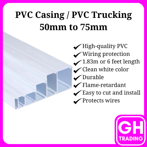 50mm to 75mm Case Wire Cover Wire Casing PVC Trunking PVC Casing ...