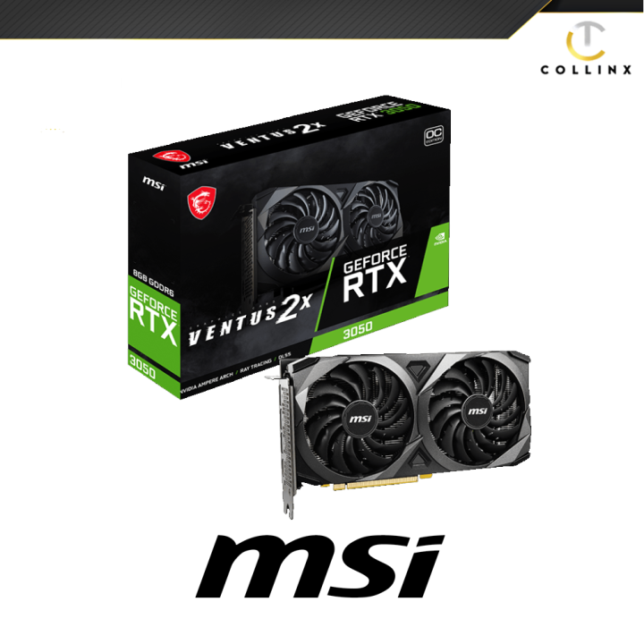 RTX 3050 MSI Ventus 2X OC Graphics Card | 6GB / 8GB GDDR6 Nvida GeForce ...