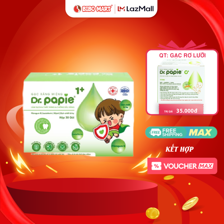 Gạc Rơ Lưỡi Dr.Papie Gạc Vệ Sinh Răng Lưỡi Nướu và Khoang Miệng Sâu ...