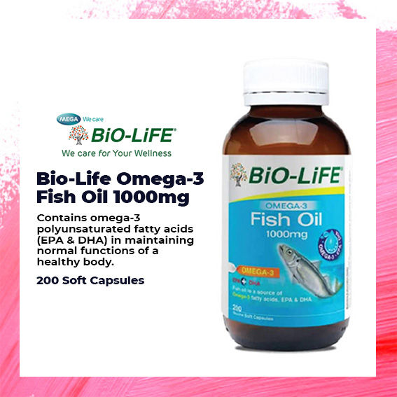 Bio-Life Omega-3 Fish Oil 1000mg Soft Capsules 200's (Expiry: 10/12 ...