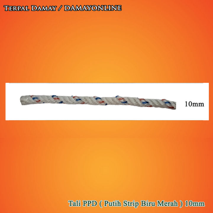 Tali Tambang Putih Strip Biru Merah / Meter ( Harga Per Meter ...