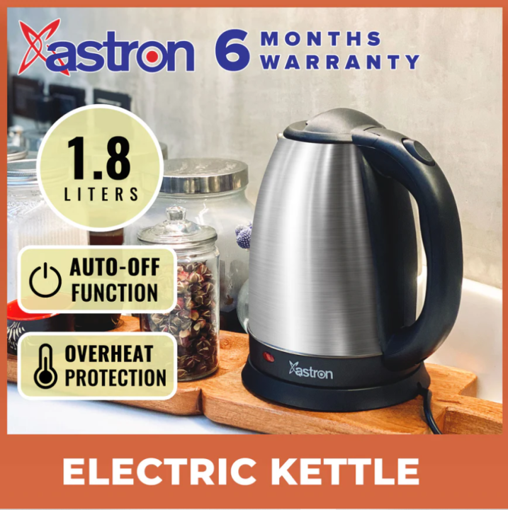 ASTRON 1.8Liters 1500W Stainless Steel Electric Water Heater Kettle ...