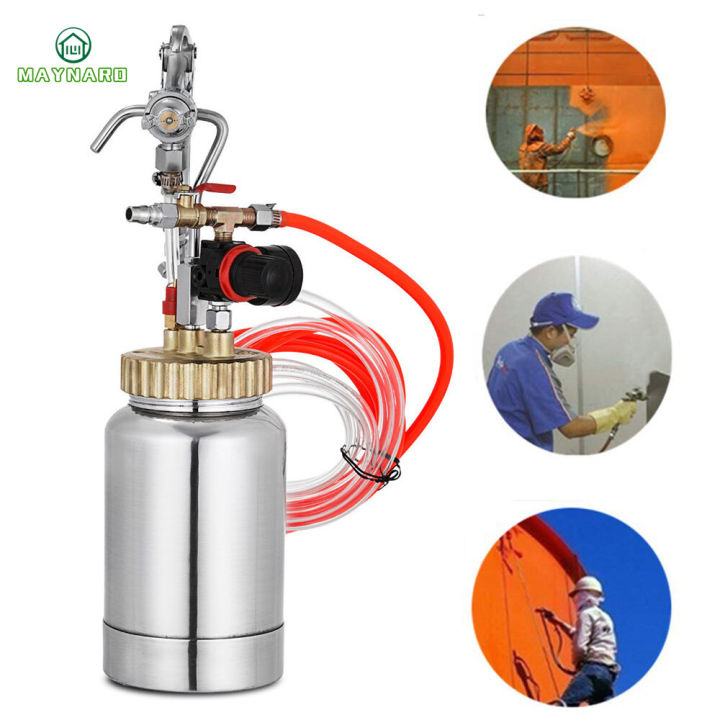 Paint Tank 2L Pneumatic Imitation Stone Paint Pressure Spray Colourful ...