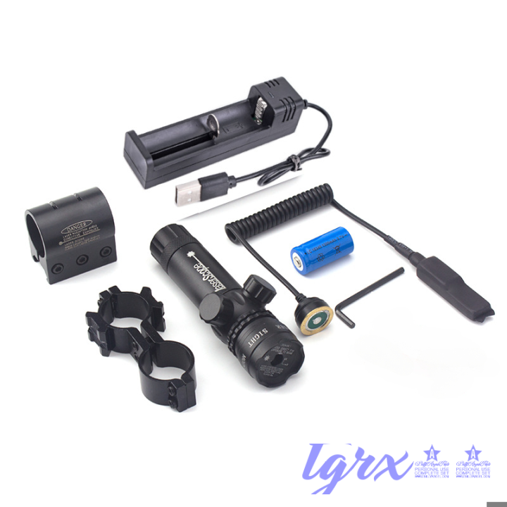 [tgrx] Oplaadbare Rode Laser Tactische Jacht Groene Laser Pointer Zicht Geweer Waarneming Rail ...