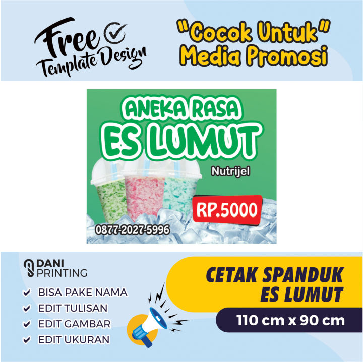 Banner Spanduk ES LUMUT 110cm X 90cm BISA DI EDIT | Lazada Indonesia