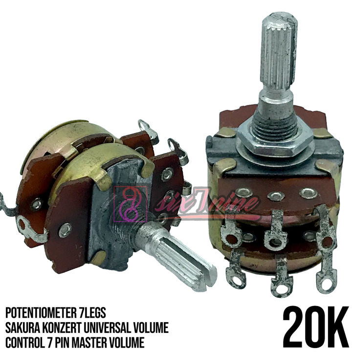 SSN Universal 20K Stereo Potentiometer Volume Control – Center Top, 7 ...