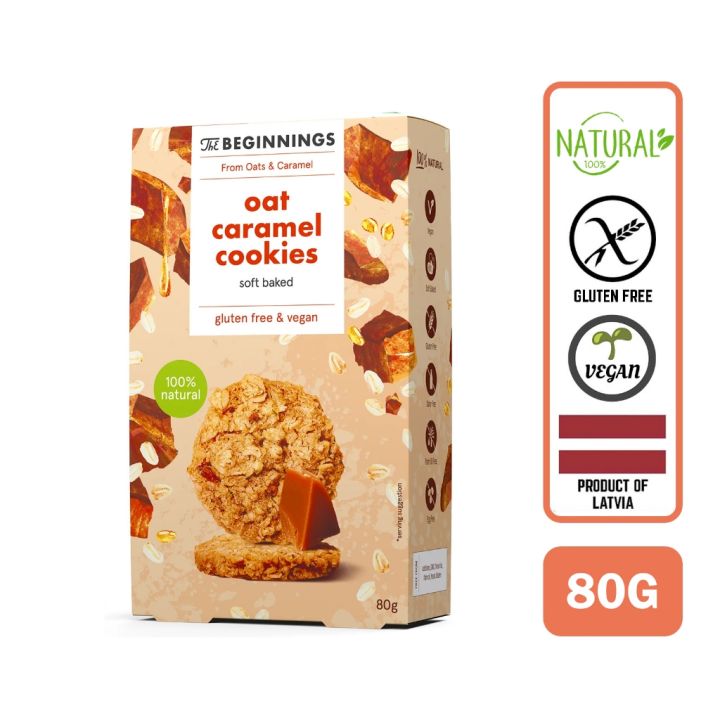 The Beginnings Oat Caramel Cookies (Soft Baked), Gluten Free, 100% Natural 80g | Lazada Singapore