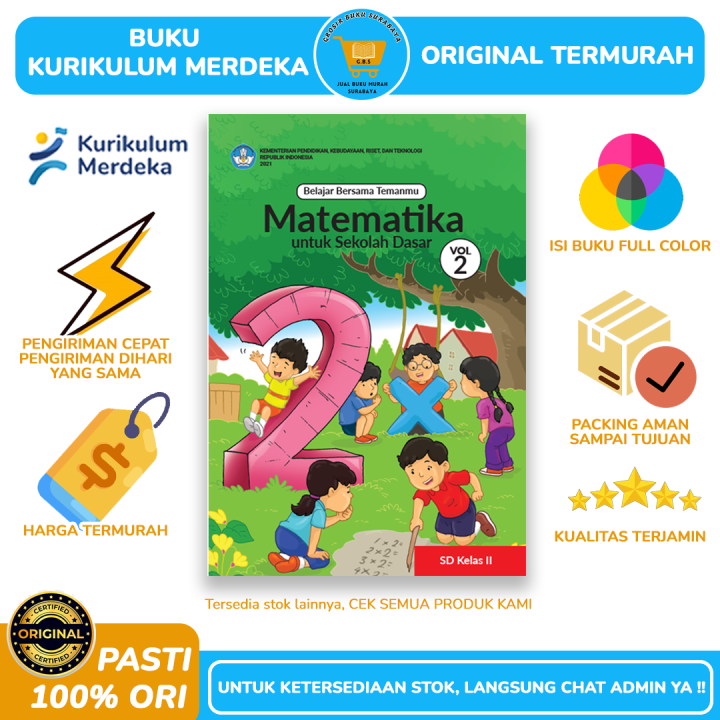 Buku Matematika Vol 2 kelas 2 SD - Buku Paket Siswa - Kurikulum Merdeka ...