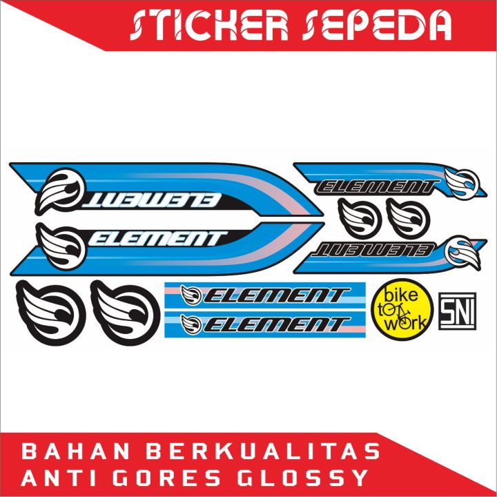 STICKER SEPEDA UNIVERSAL ELEMENT VARIASI BIRU -AMARONA STICKER ...