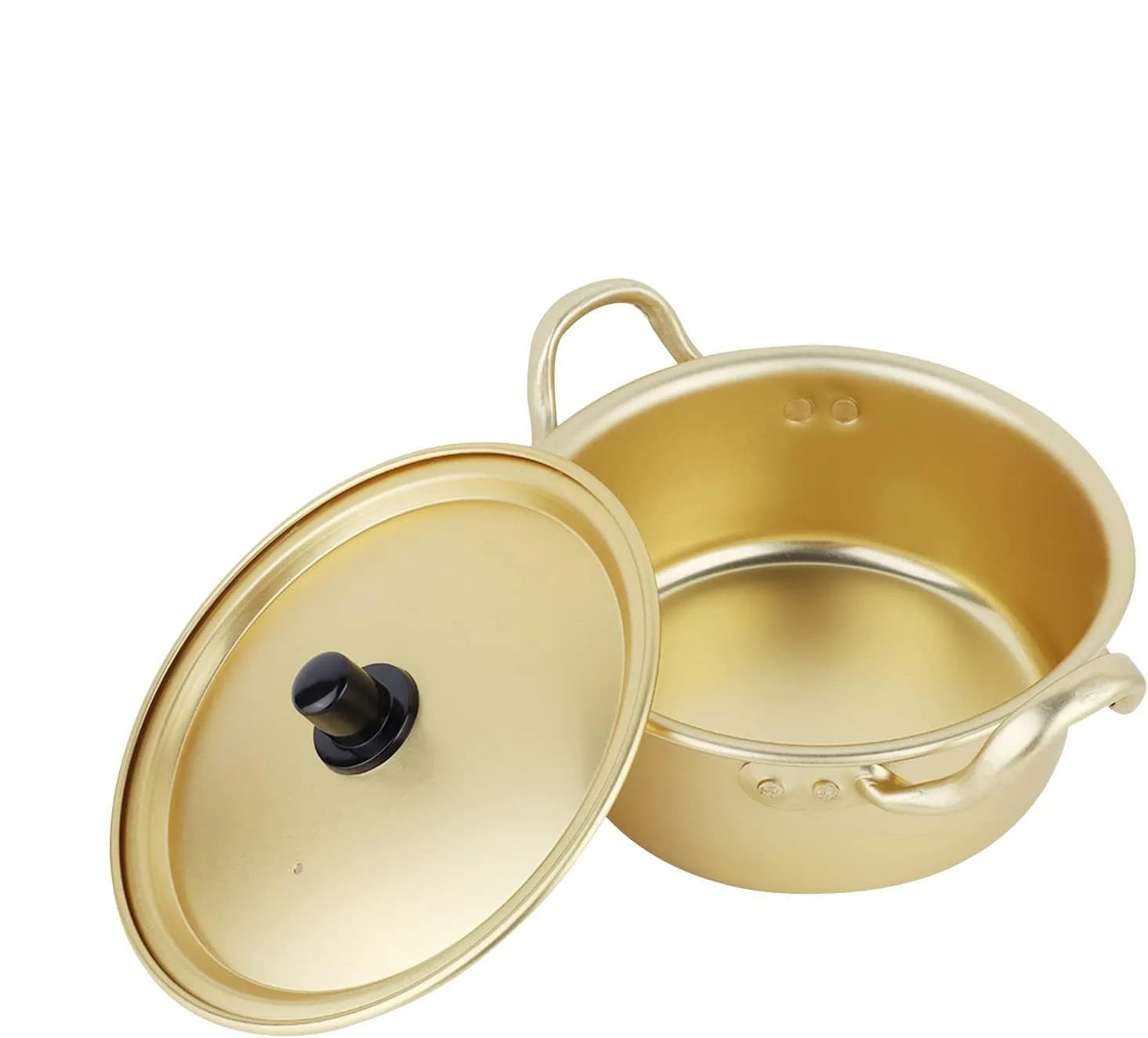 18cm Korean Instant Noodle Pot Stainless Steel Ramen Pot Gold Plated ...