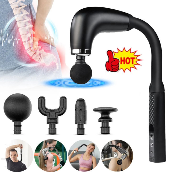 9 Modes Smart Fascia Gun Electric Massager Hammer 45dB Low Noise ...