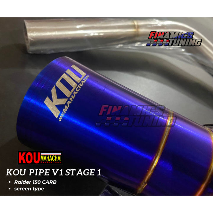 V1 STAGE 1 KOU RACING PIPE FOR RAIDER 150 CARB TYPE V1 STAGE 1 KOU ...