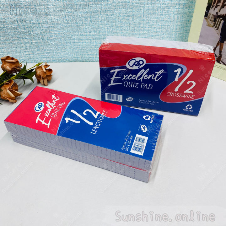 10books 1/2 Lengthwise Crosswise Quiz PAD Writing Pad PAPER Memo pad ...