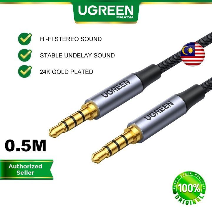 UGREEN 3.5mm Aux Cable 4 Pole TRRS 4 Conductor Auxiliary Male to Male ...