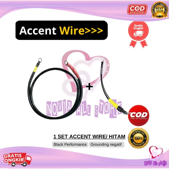 ACCENT WIRE Kabel Setan Booster 1 Set Black Series Dan Kabel Negatif ...