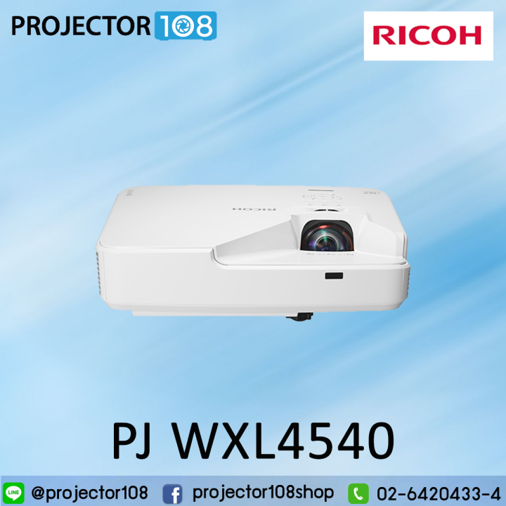 RICOH PJ WXL4540 WXGA Short Throw Laser Projector : 3,200 ANSI Lumens ...