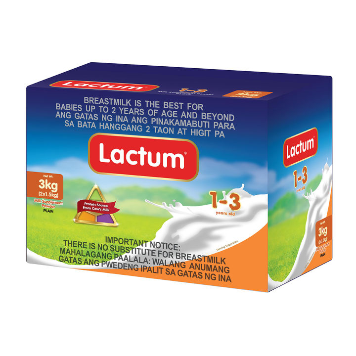 Lactum for 1-3 Years Old Plain 3kg Milk Supplement Powder | Lazada PH