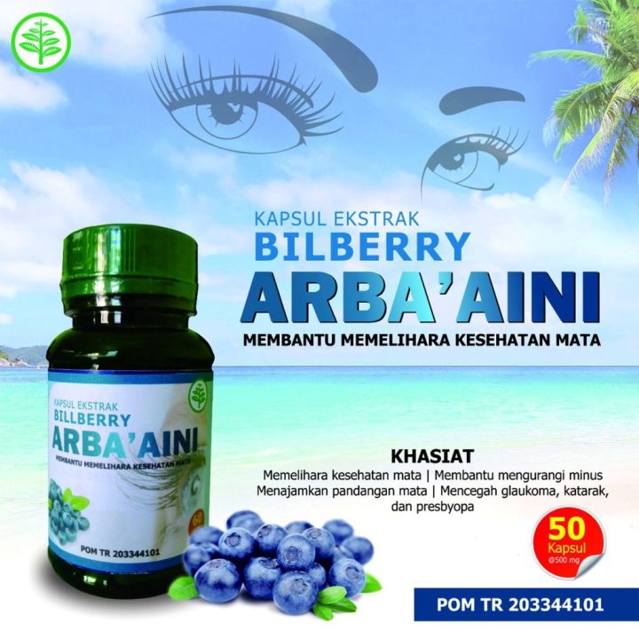 ARBA'AINI Herbal Mata kelehan - herbal mata minus mata plus - BILBERRY ...