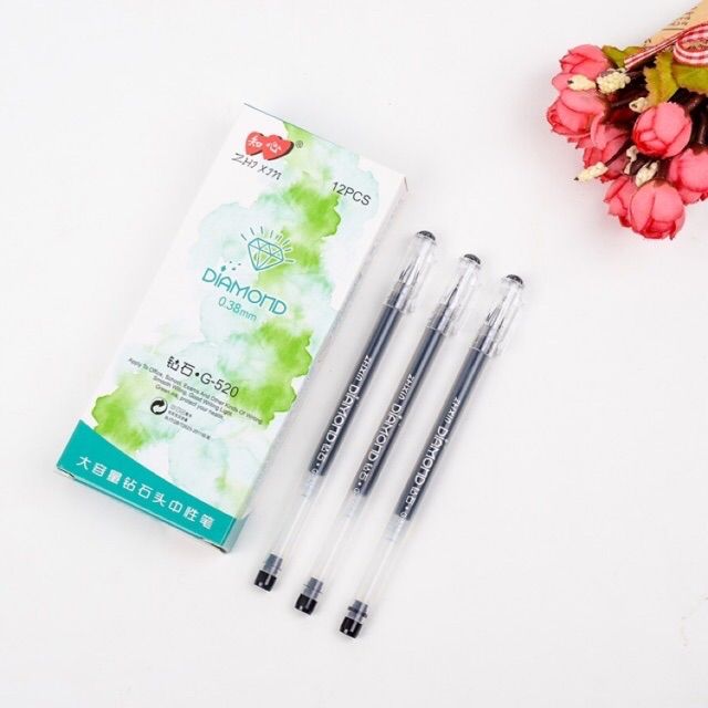 ZHI.XIN Diamond G-520 gelpen 12pcs per box black Office School supplies ...