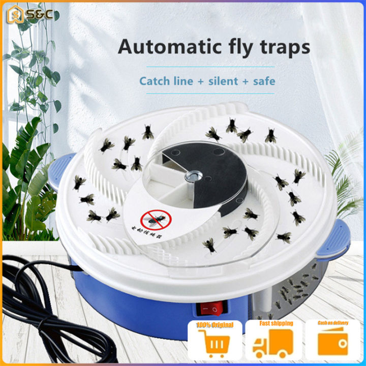 USB Electric Fly Trap Automatic Effective Flycatcher Flying Fly Killer ...