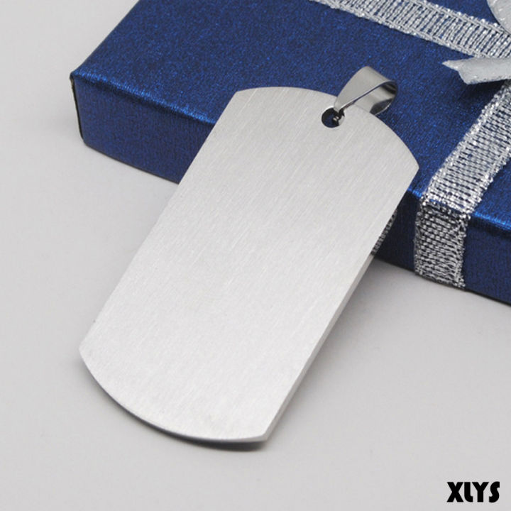 Stainless Steel Men's Nameplate Military Army Style Dog Tags Chain ...