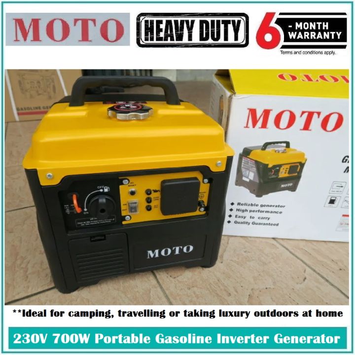 MOTO 230V 800W Portable Gasoline Inverter Generator MT1000i - Smooth ...